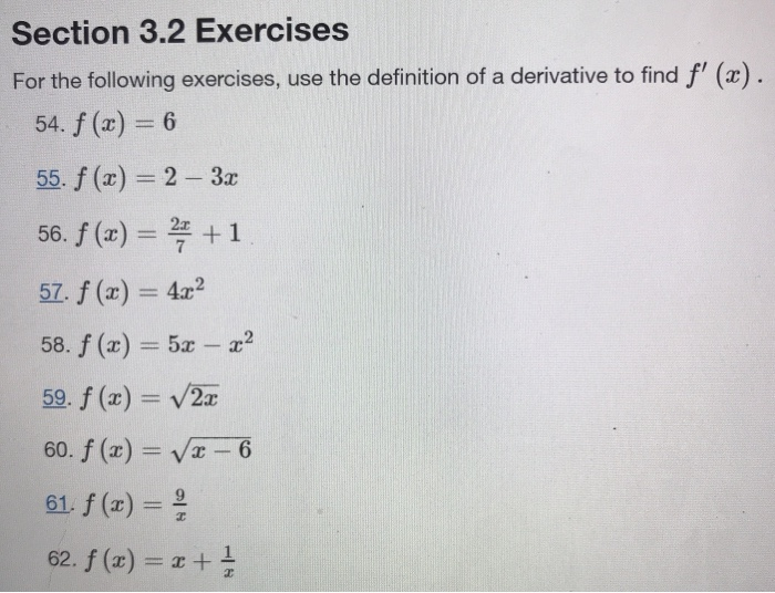 Solved Section 3.2 Exercises For the following exercises, | Chegg.com