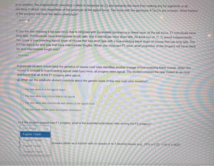 Solved The agouti locus in mice has three alleles a, A and | Chegg.com