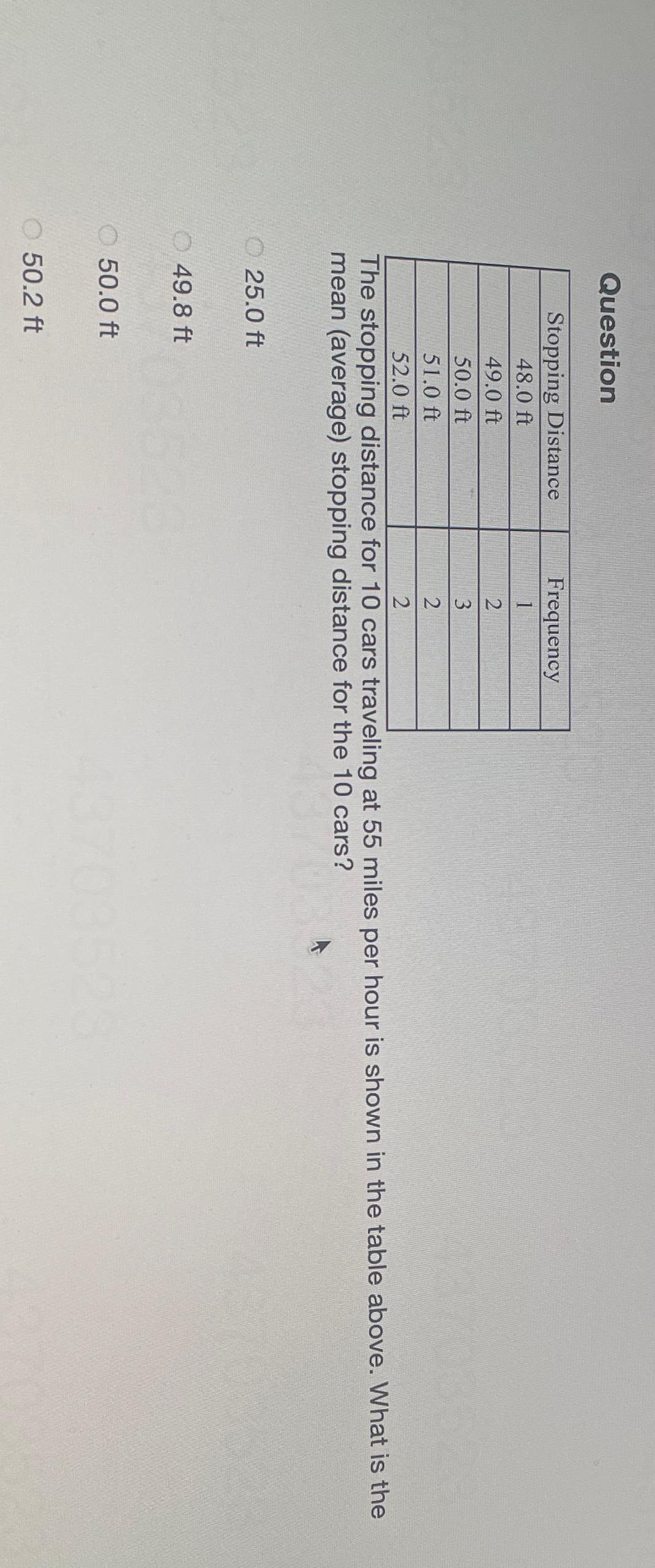 Solved Question\table[[Stopping | Chegg.com