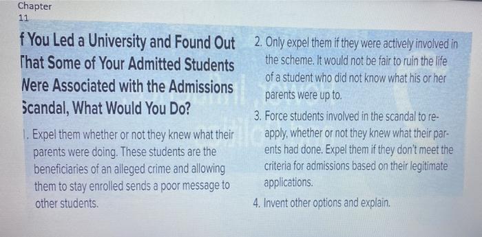 Solved Chapter 11 Should Colleges Expel Students whose | Chegg.com
