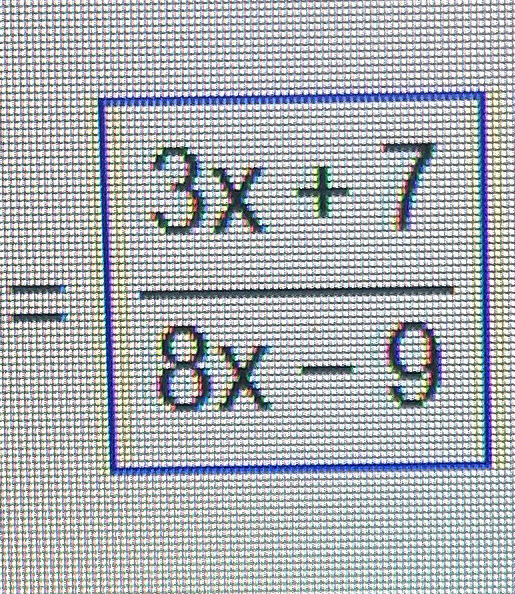 Solved What is domain of 3x+78x-9 | Chegg.com