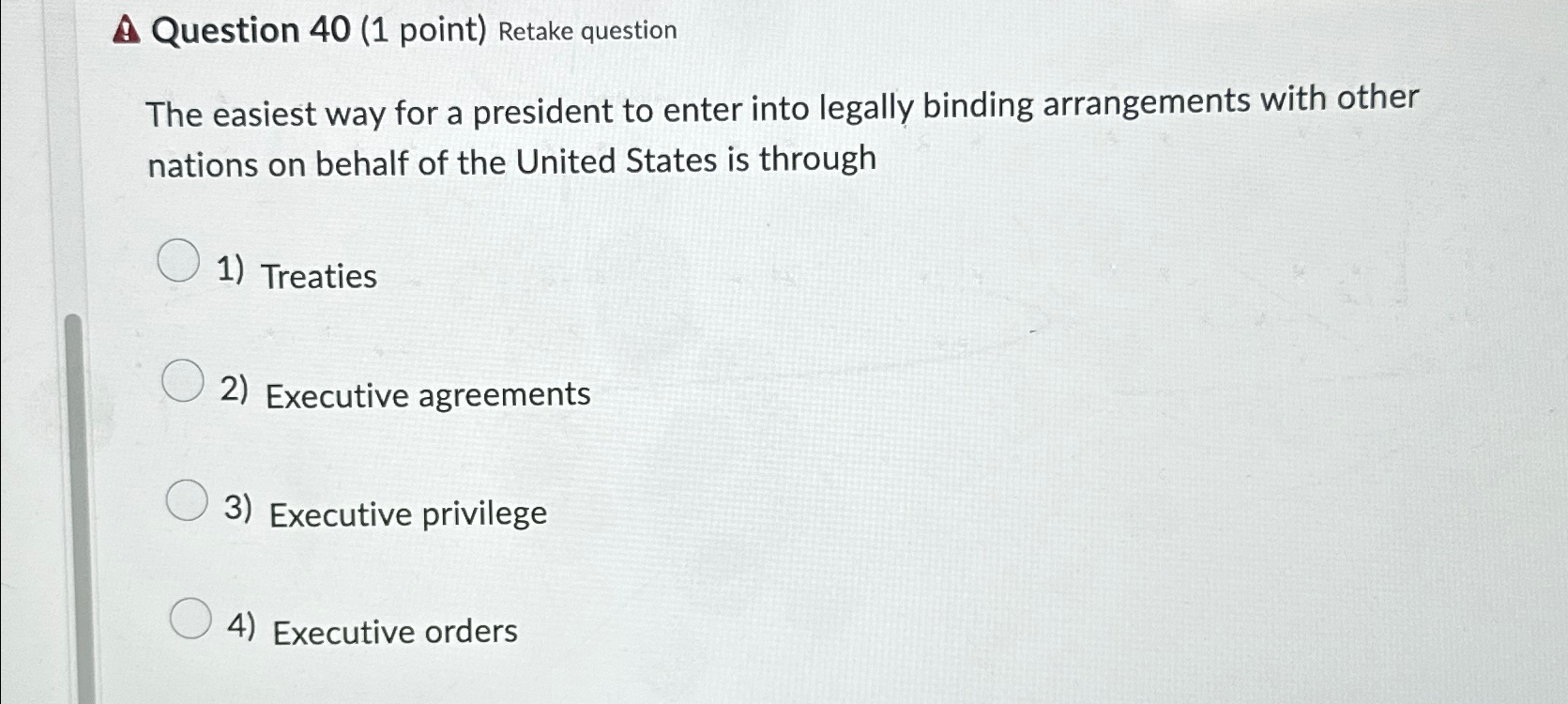 Solved Question 40 (1 ﻿point) ﻿Retake questionThe easiest | Chegg.com