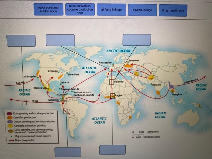 Solved major consumer market node coca cultivation, cocaine | Chegg.com