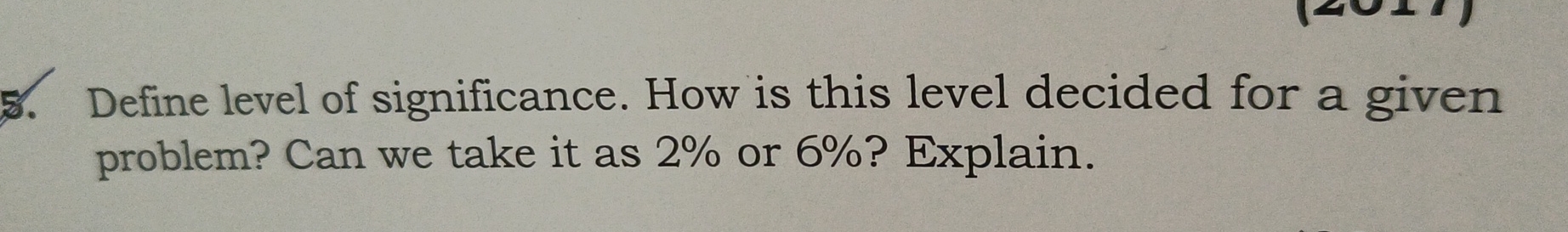 Solved Define level of significance. How is this level | Chegg.com