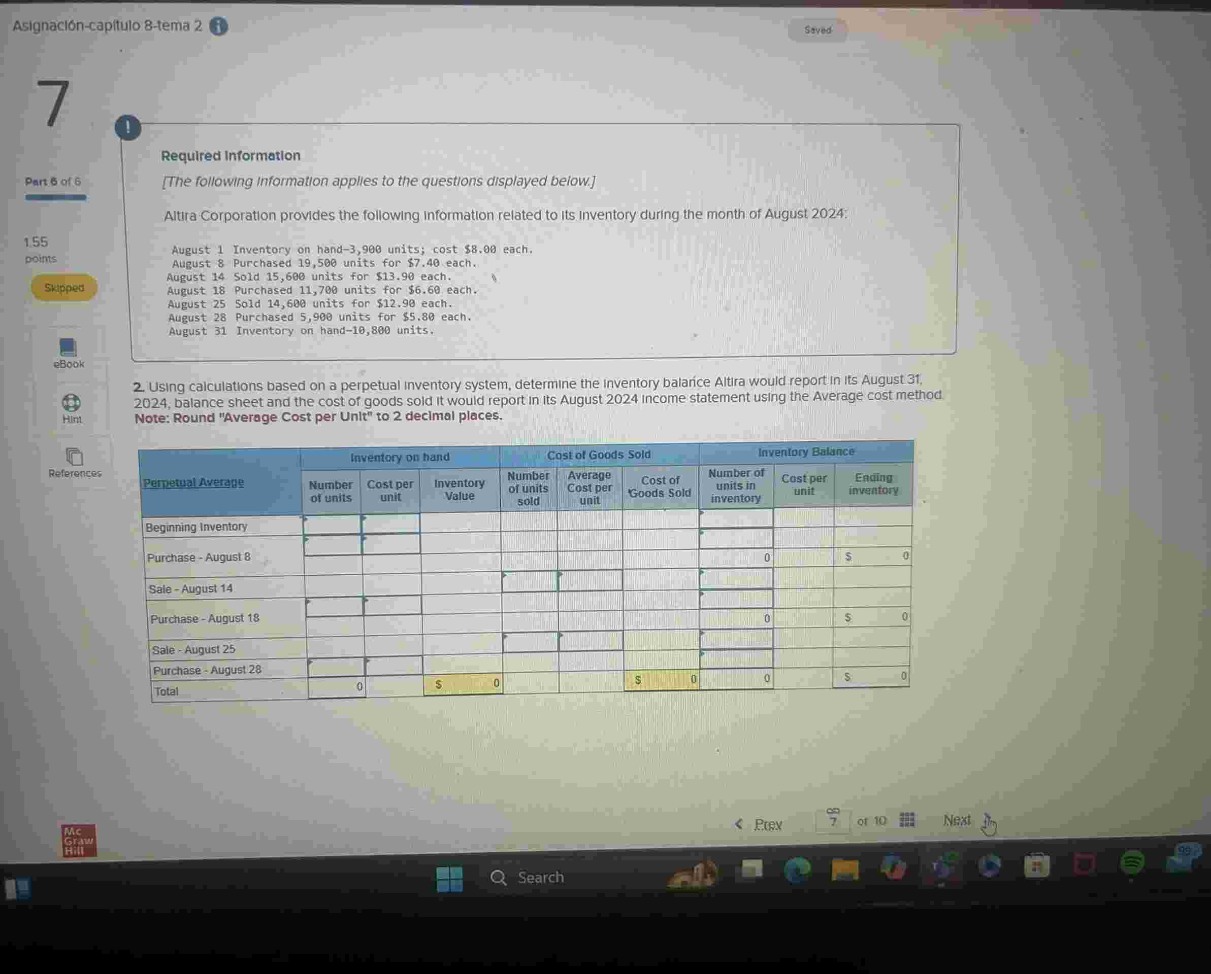 Solved Asignacion-capitulo 8-tema 2Soved!Required | Chegg.com