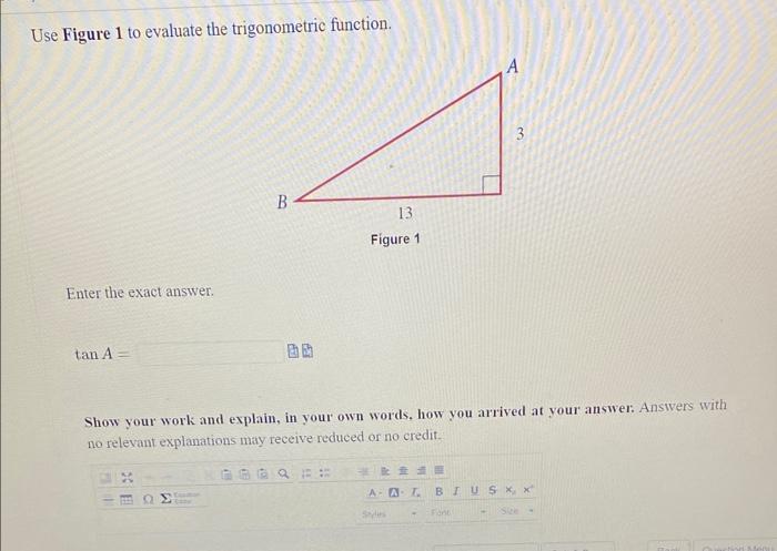 Solved Use Figure 1 to evaluate the trigonometric function. | Chegg.com