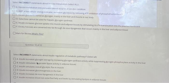 Solved Select INCORRECT statements about herose metabolism | Chegg.com