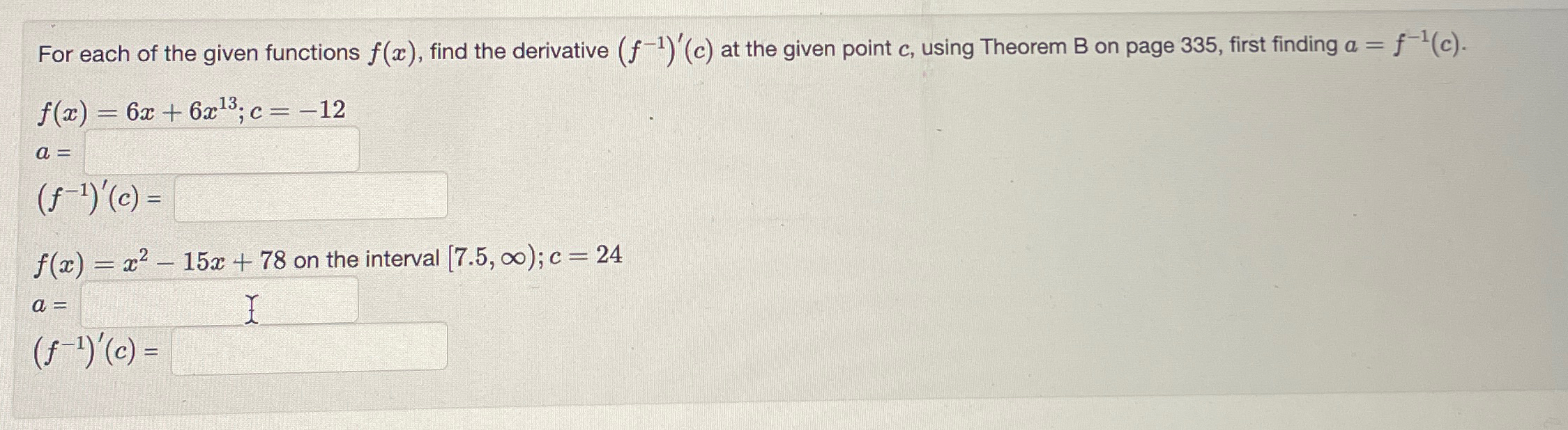 Solved For each of the given functions f(x), ﻿find the | Chegg.com