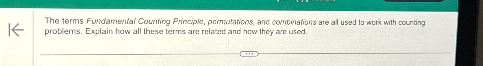 Solved The terms Fundamental Counting Principle, | Chegg.com