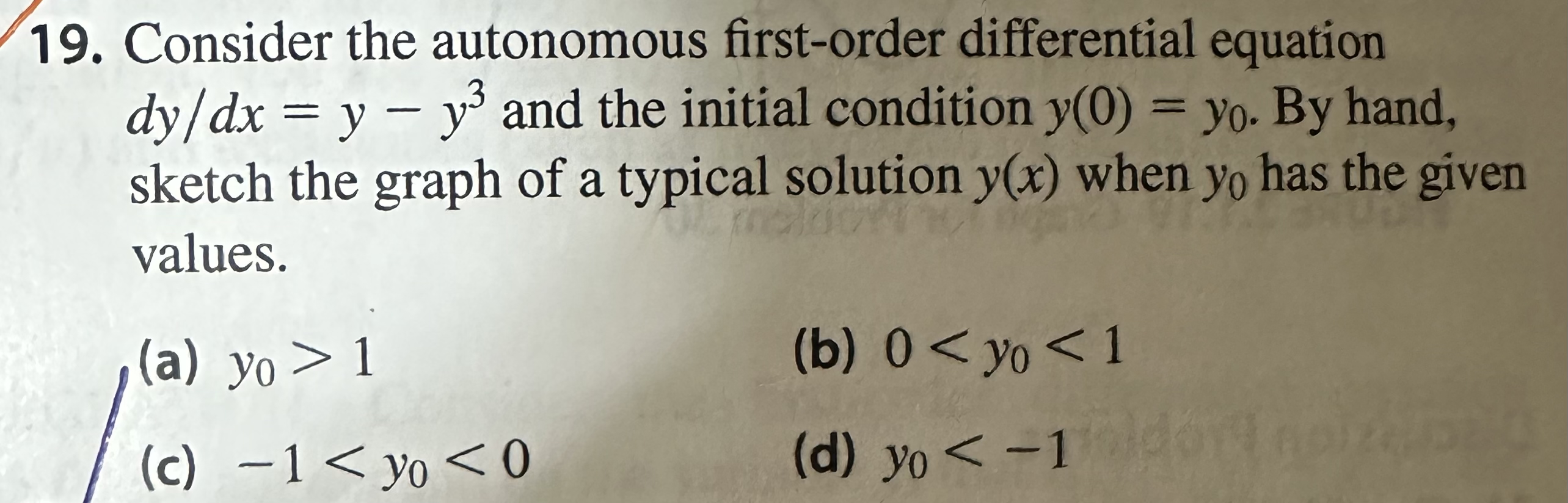 Solved Consider the autonomous first-order differential | Chegg.com