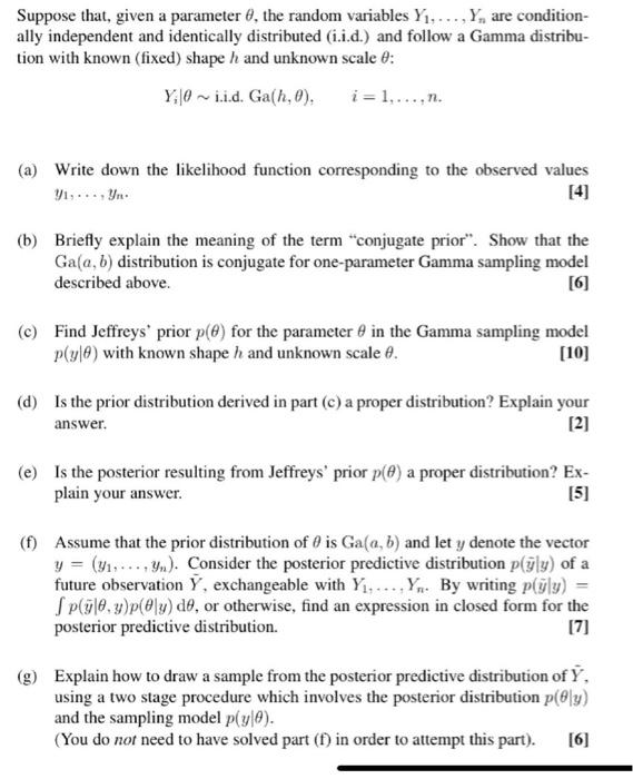 Suppose that, given a parameter θ, the random | Chegg.com