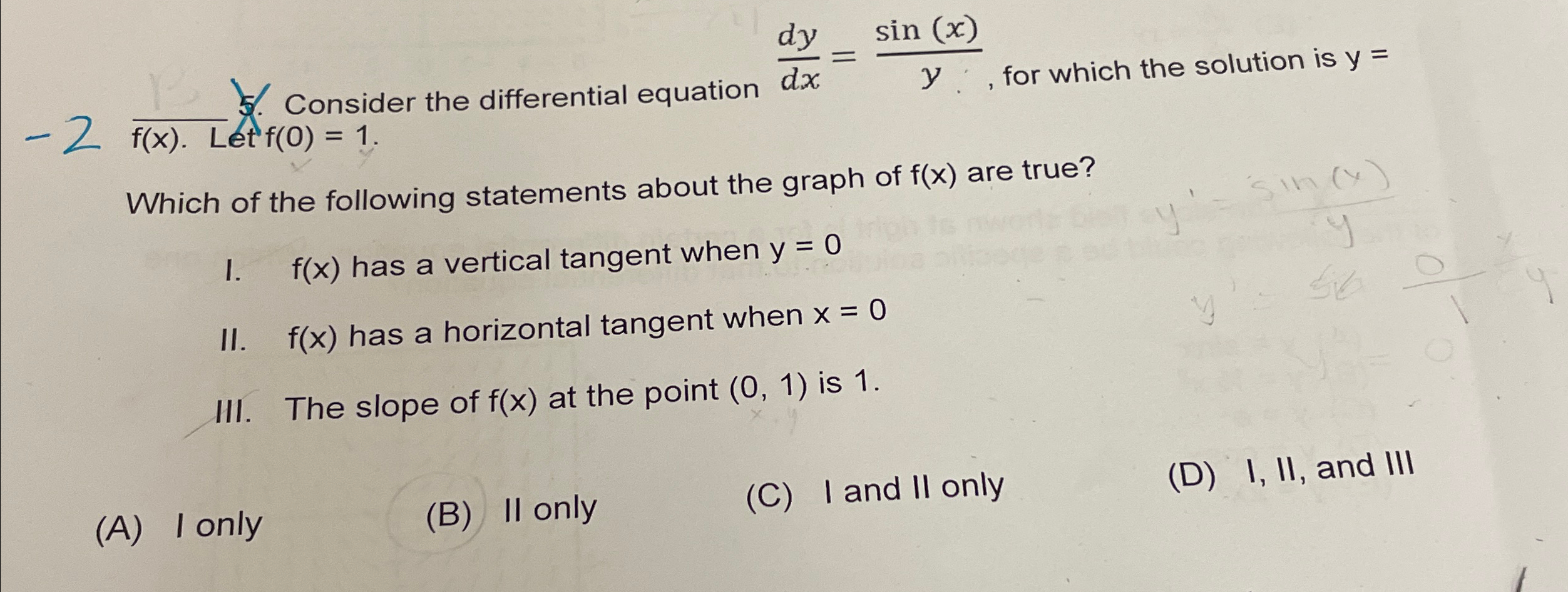 Solved Please show all steps! Consider the differential | Chegg.com