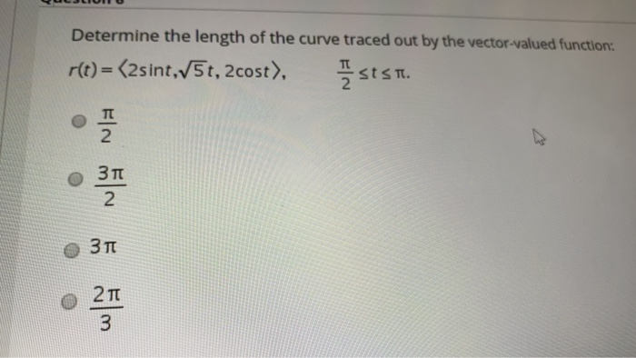 Solved Determine the length of the curve traced out by the | Chegg.com