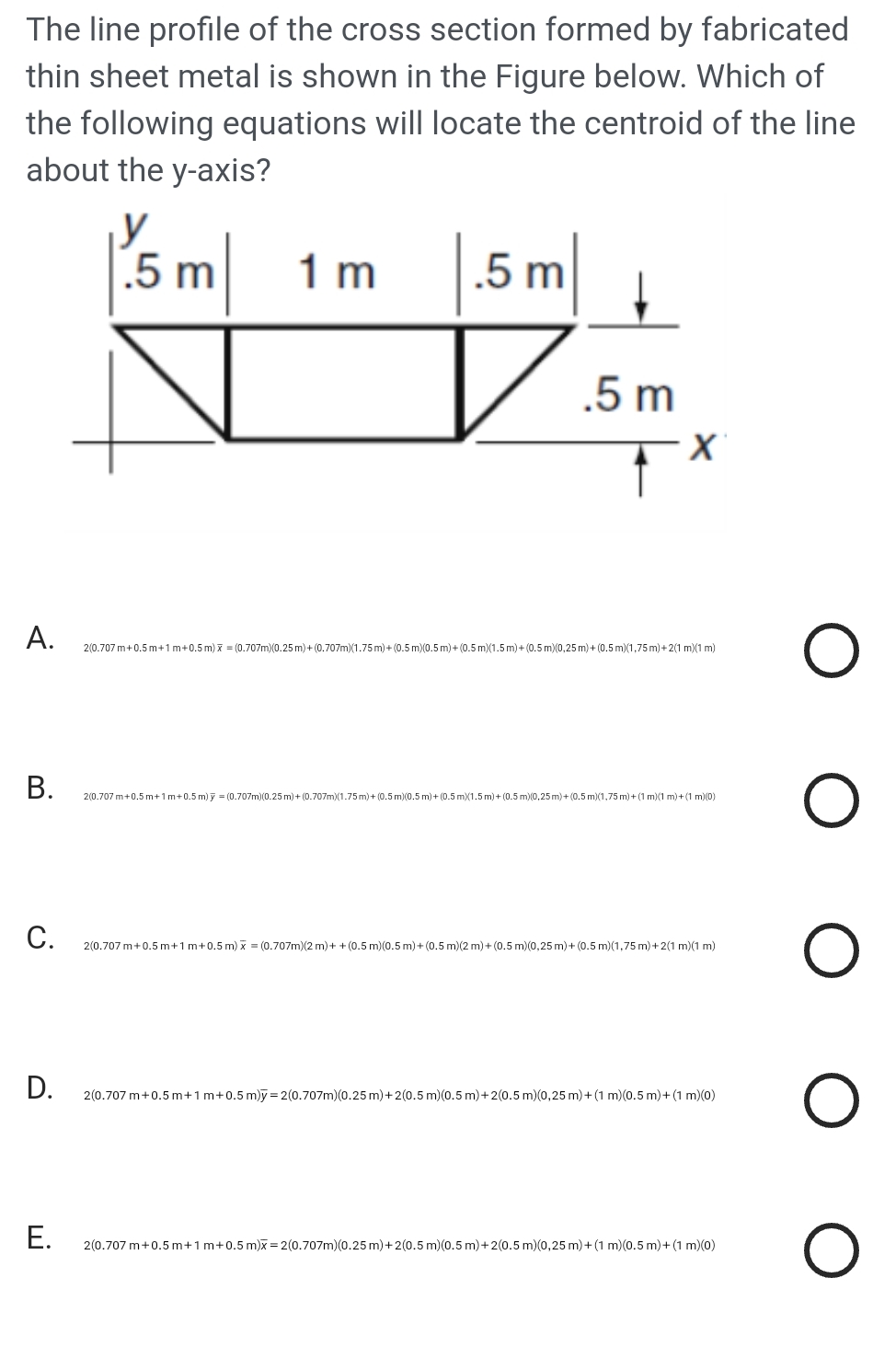 Solved The line profile of the cross section formed by | Chegg.com