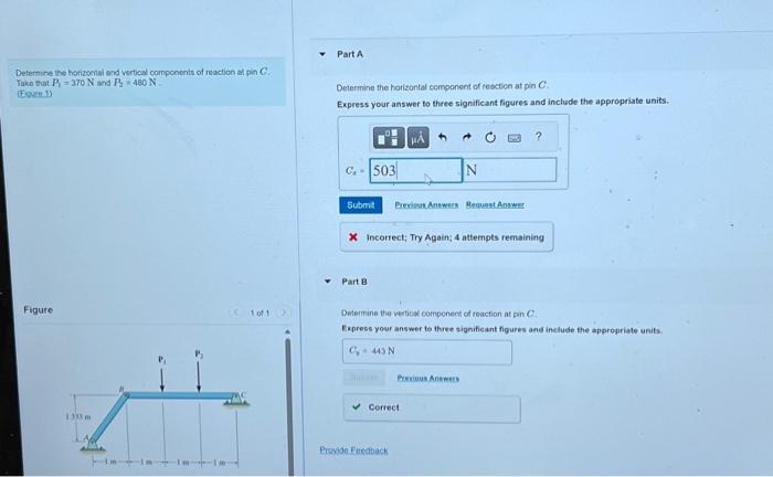 Determine the horizontal and vertical components of | Chegg.com