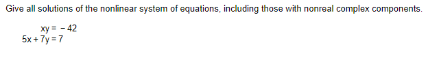 Solved Give all solutions of the nonlinear system of | Chegg.com