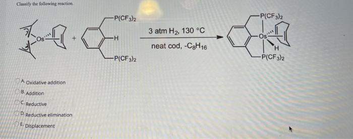 Solved Classify the following reaction -P(CF3)2 -P(CF3)2 3 | Chegg.com