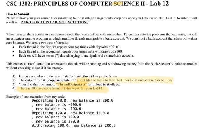 Solved I ONLY NEED THE TEXT FILE. I HIGHLIGHTER WHAT ITS | Chegg.com