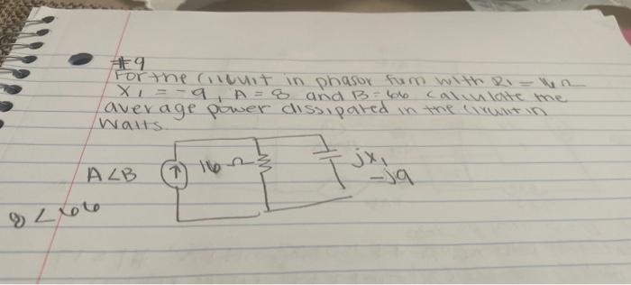 Solved calculate the average power dissipated in the circuit | Chegg.com