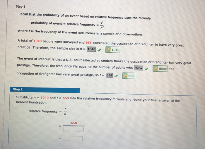 Solved Step 1 Recall that the probability of an event based | Chegg.com