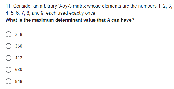 Solved Consider an arbitrary 3-by-3 ﻿matrix whose elements | Chegg.com