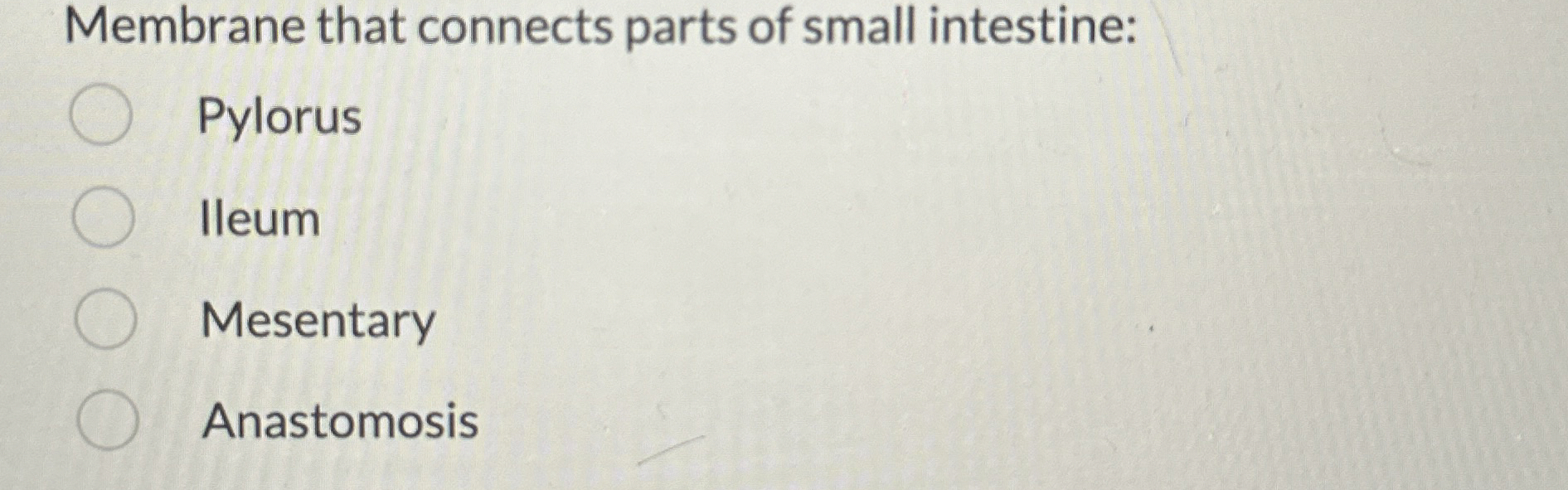 Solved Membrane that connects parts of small | Chegg.com