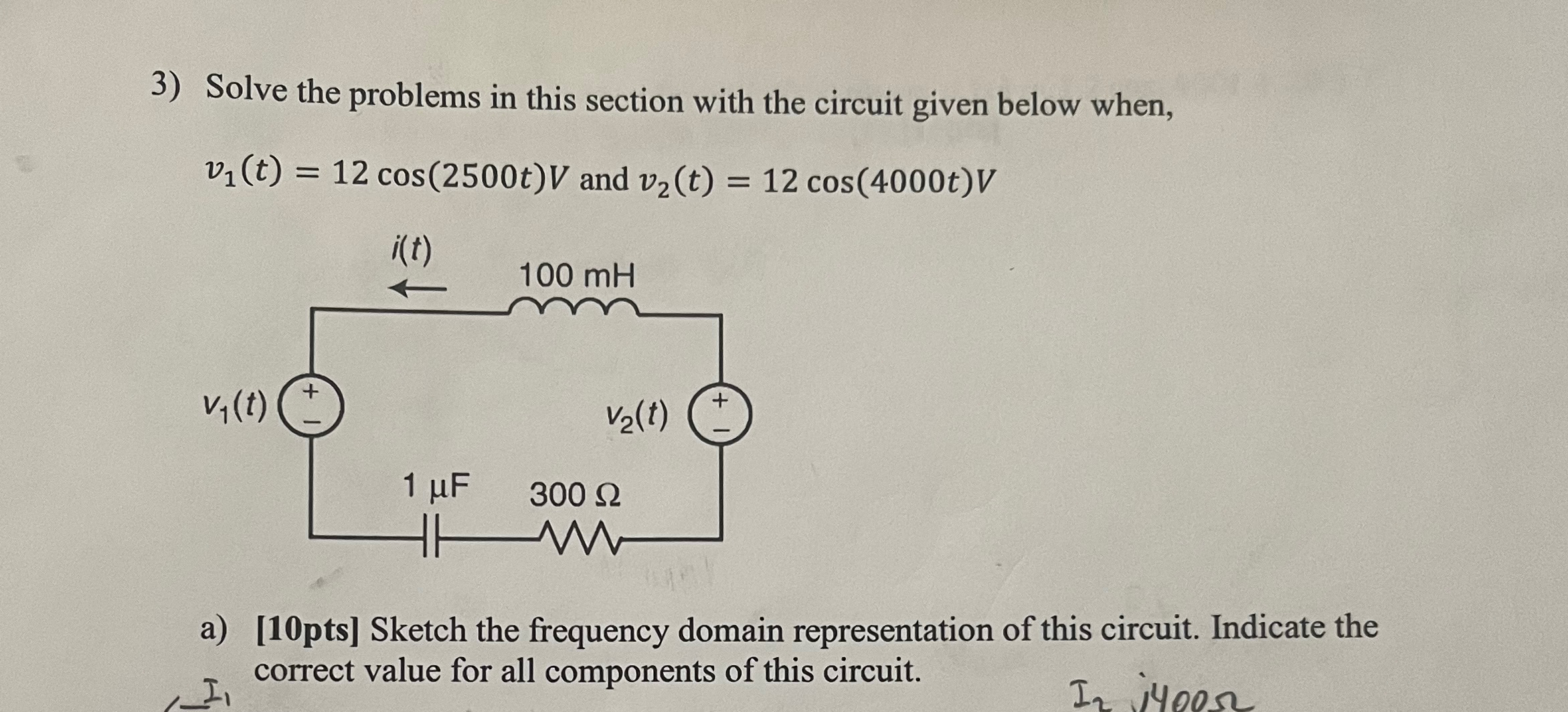 Solved A)Sketch the frequency domain and indicate correct | Chegg.com