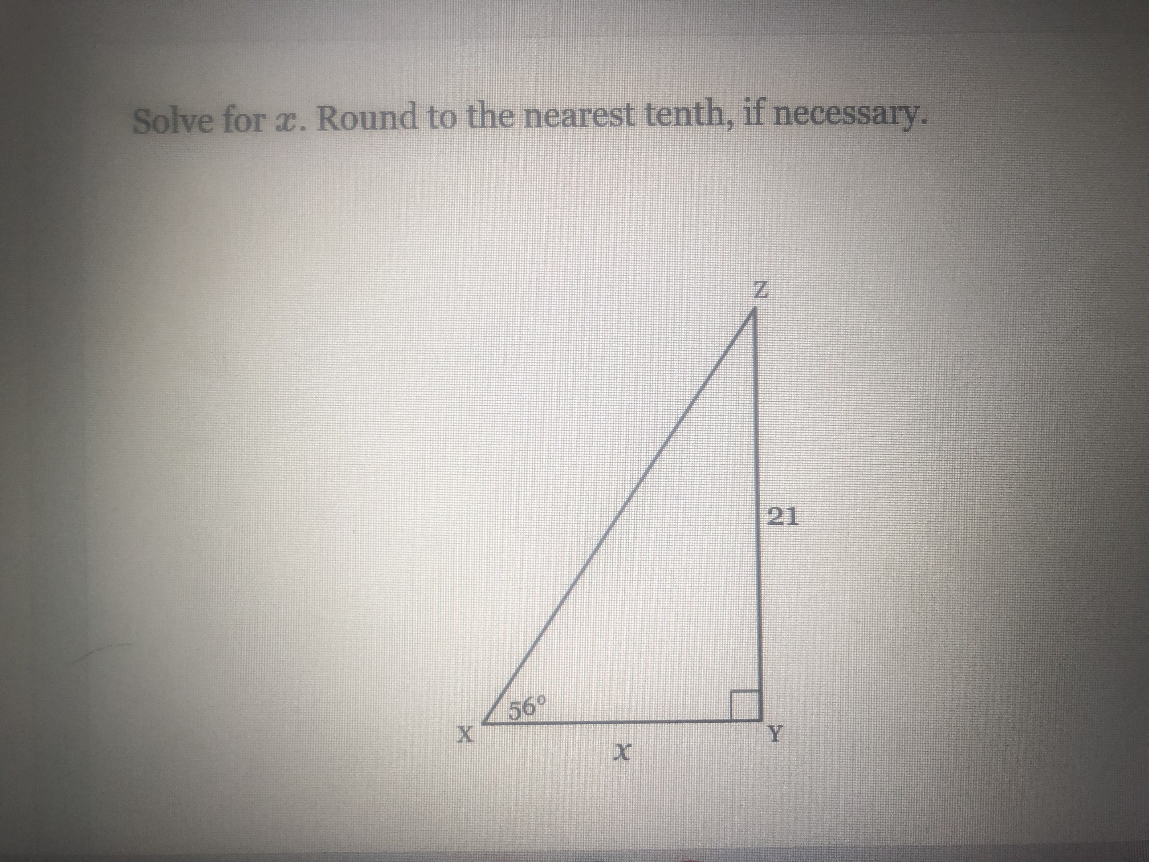 Solved Solve for x. ﻿Round to the nearest tenth, if | Chegg.com