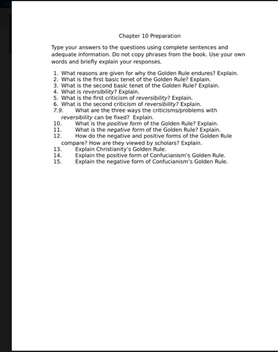 Solved Chapter 10 Preparation Type your answers to the | Chegg.com