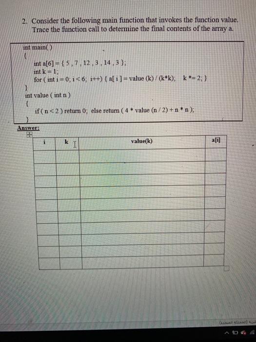 Solved 1. Describe the execution of the following program | Chegg.com
