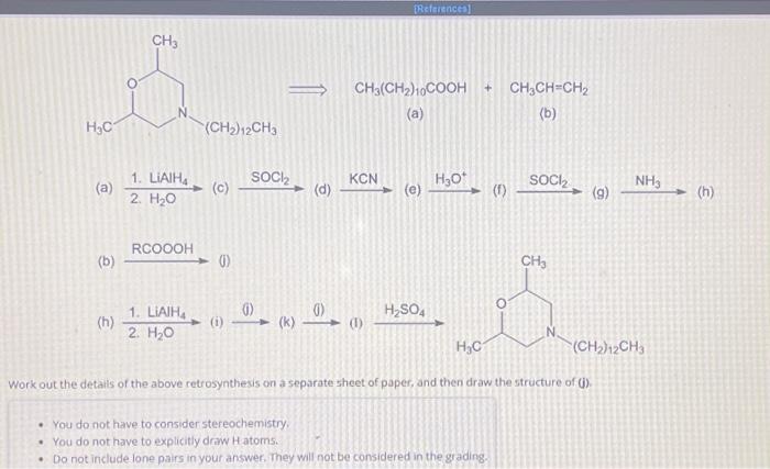 Solved H3C (a) (b) (h) CH3 1. LiAlH4 2. H₂O RCOOOH 1. LIAIH4 | Chegg.com