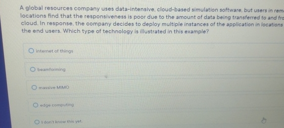 Solved A global resources company uses data-intensive, | Chegg.com