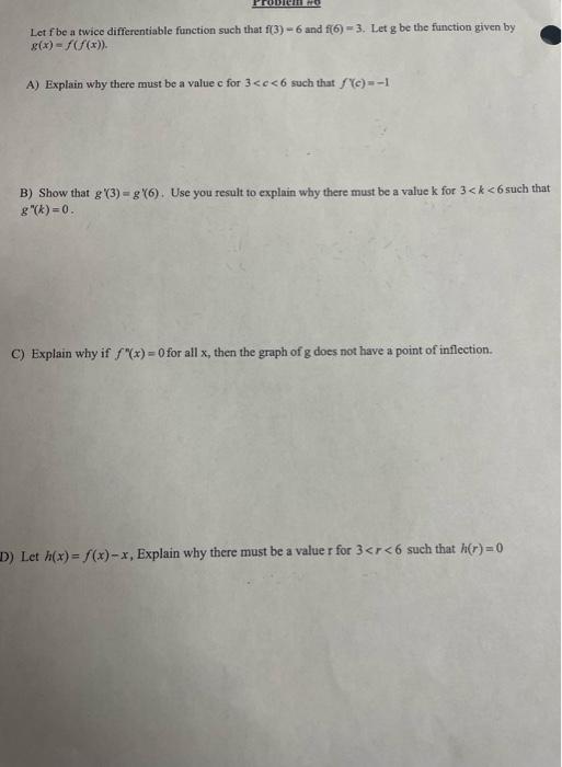 Solved Let f be a twice differentiable function such that | Chegg.com