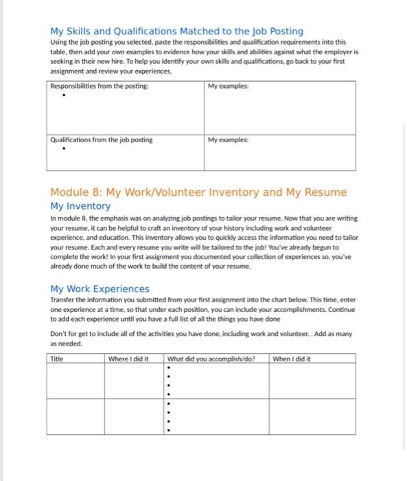 Solved CAREER MANAGEMENT- CDEV8130 Assignment 3: My Resume | Chegg.com