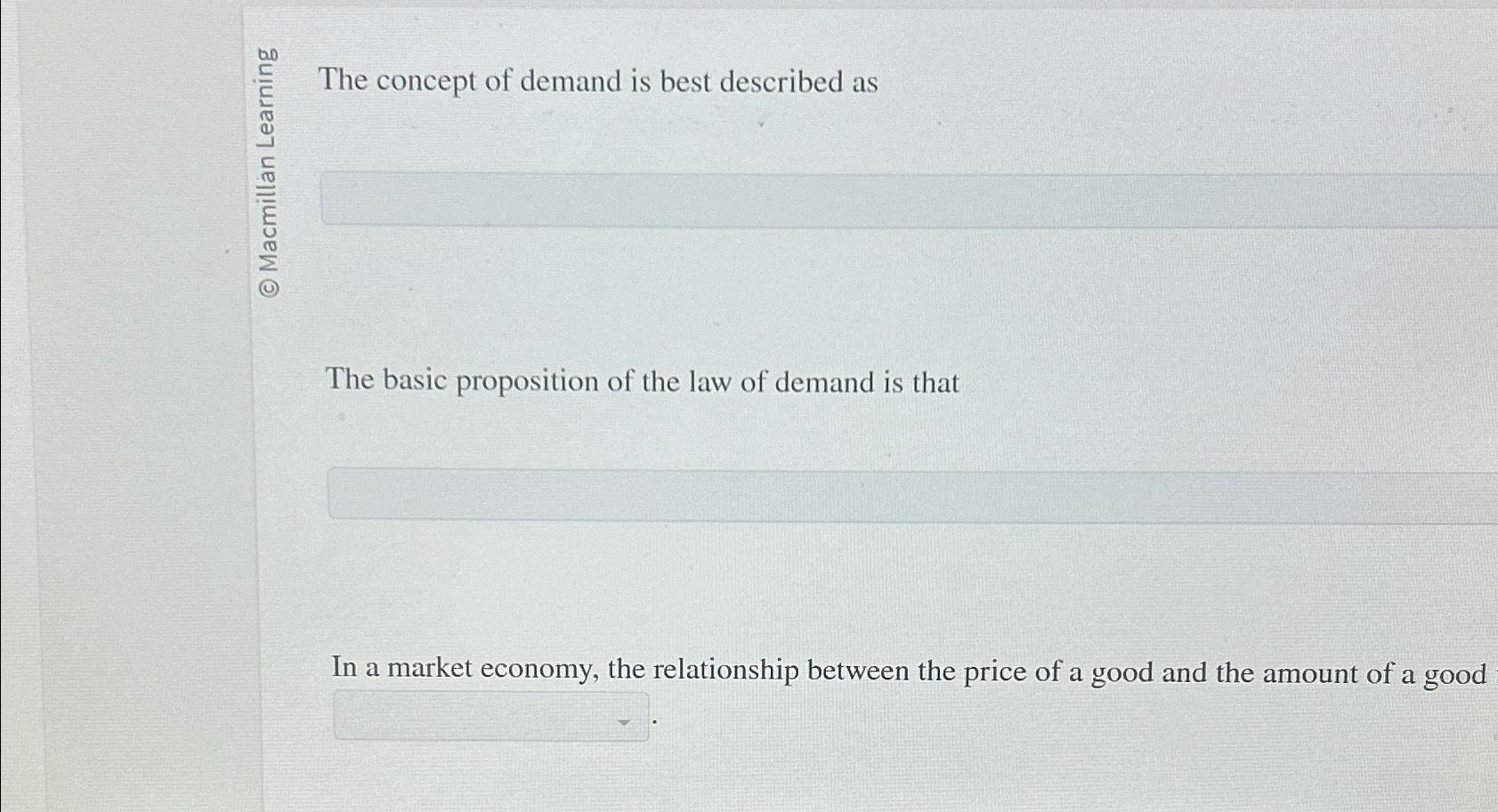 Solved 55 ﻿The concept of demand is best described asThe | Chegg.com