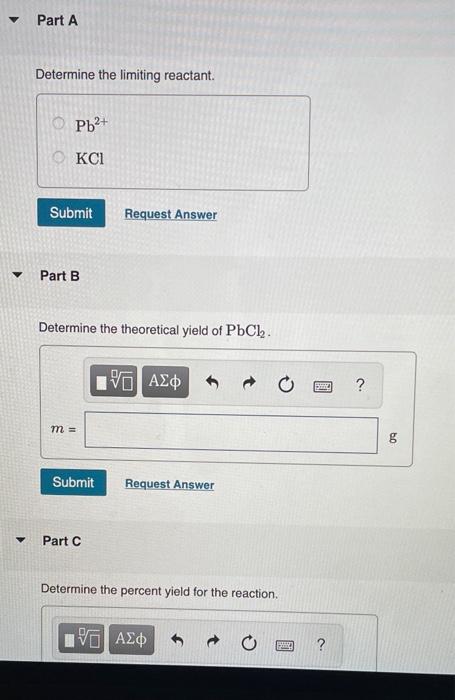 Solved Pb2+ Lead ions can be precipitated from solution with | Chegg.com