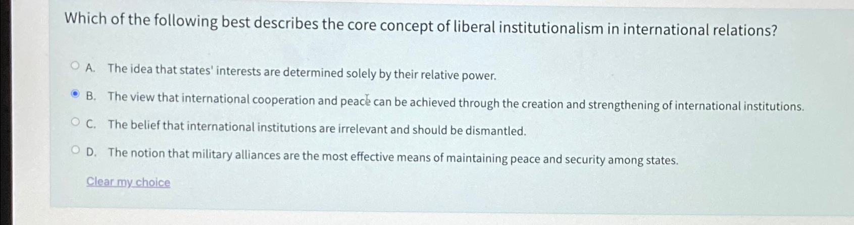 Solved Which of the following best describes the core | Chegg.com