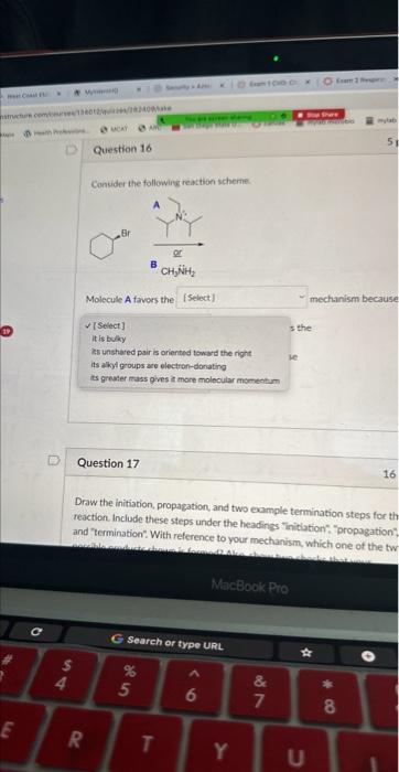 Solved Consider the following reaction scheme. Molecule A | Chegg.com