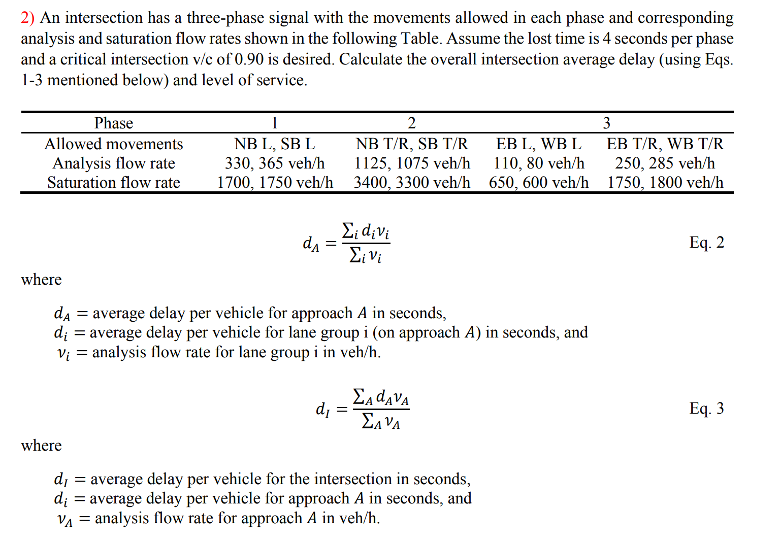 Solved An intersection has a three-phase signal with the | Chegg.com