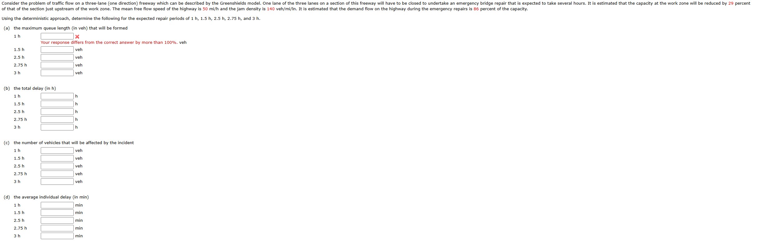 Using the deterministic approach, determine the | Chegg.com