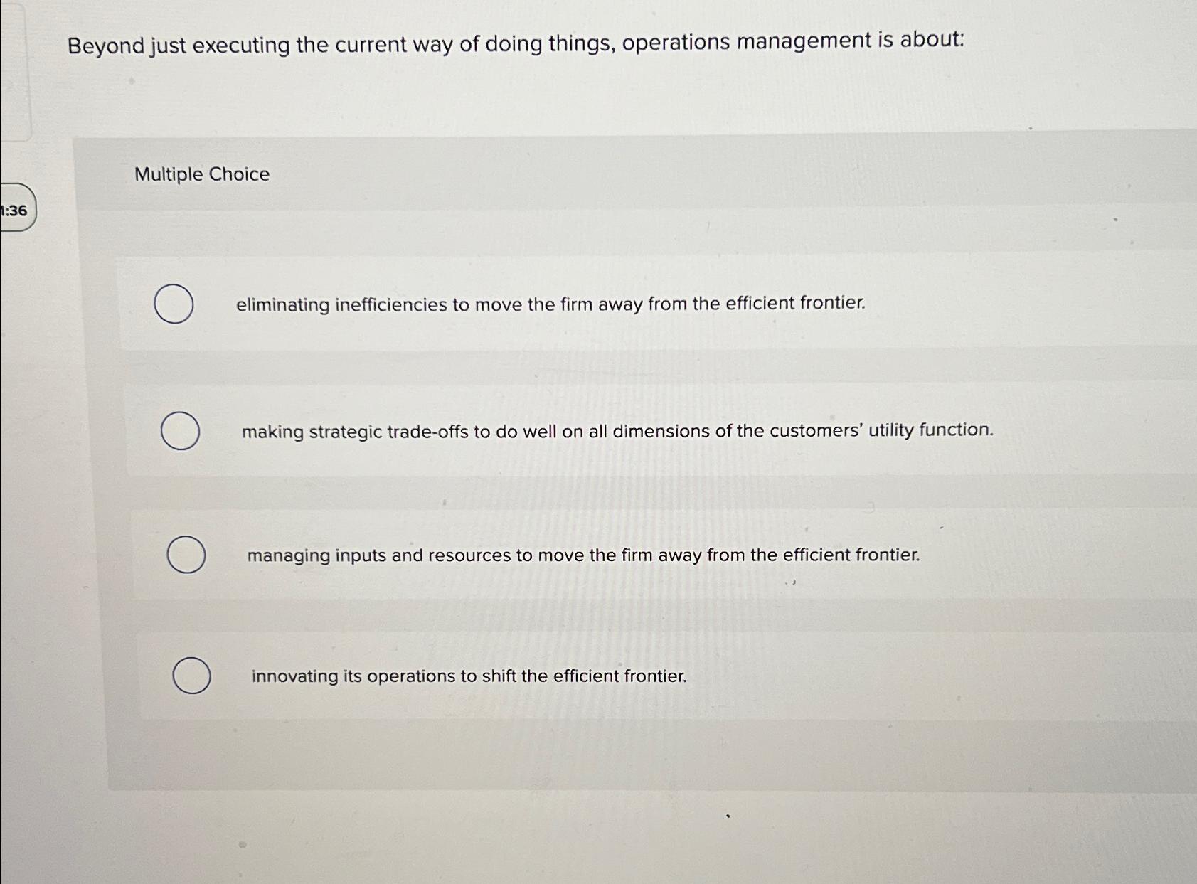 Solved Beyond just executing the current way of doing | Chegg.com