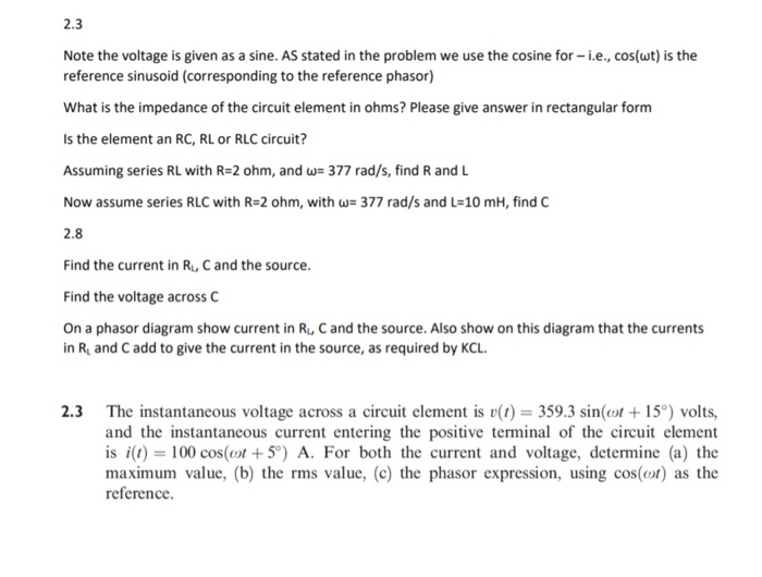 Solved 2.5 A 60-Hz, single-phase source with V=277/30 volts | Chegg.com