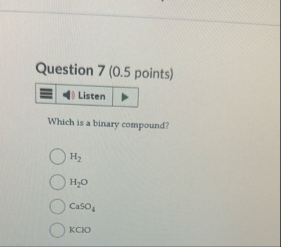 Solved Question 7 (0.5 ﻿points) Which is a binary | Chegg.com