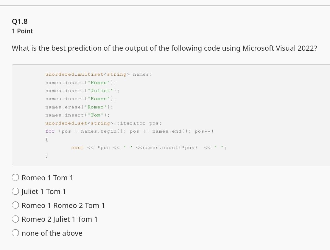 What is the output of the following code using | Chegg.com