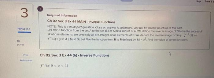 Solved Required information Ch 02 Sec 3 Ex 44 MAIN - Inverse | Chegg.com