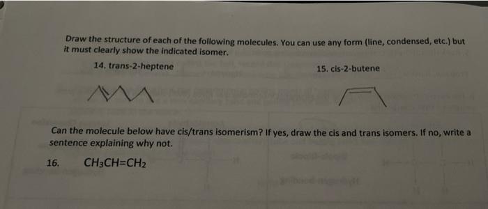 Solved Draw the structure of each of the following | Chegg.com