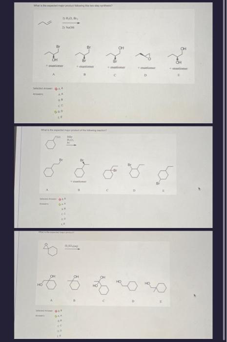 Solved PLEASE HELP ASAP, explain mechanisms and how to get | Chegg.com
