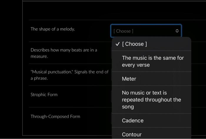 The shape of a melody. Describes how many beats are | Chegg.com