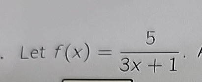 Solved Let f(x)=53x+1. ﻿find f'(1) ﻿using limit definition | Chegg.com