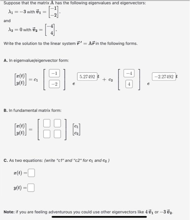 Solved show all solving steps!Suppose that the matrix A has | Chegg.com
